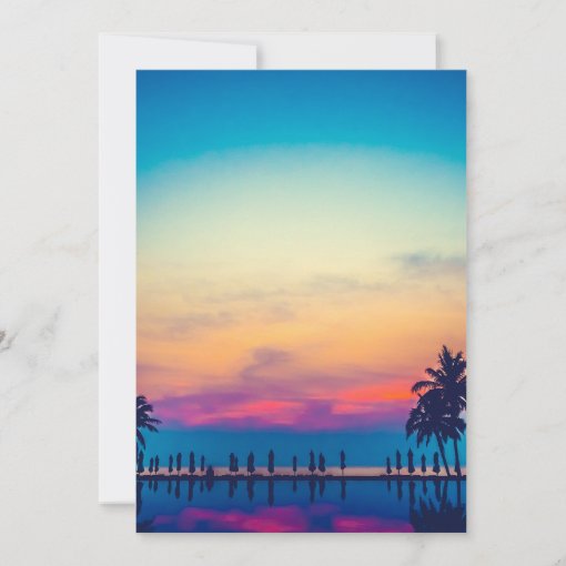 Summer Miami Weekend Beach Bachelorette Party Invitation | Zazzle