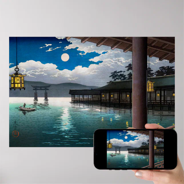 Summer Moon at Miyajima by Tsuchiya Koitsu Poster | Zazzle