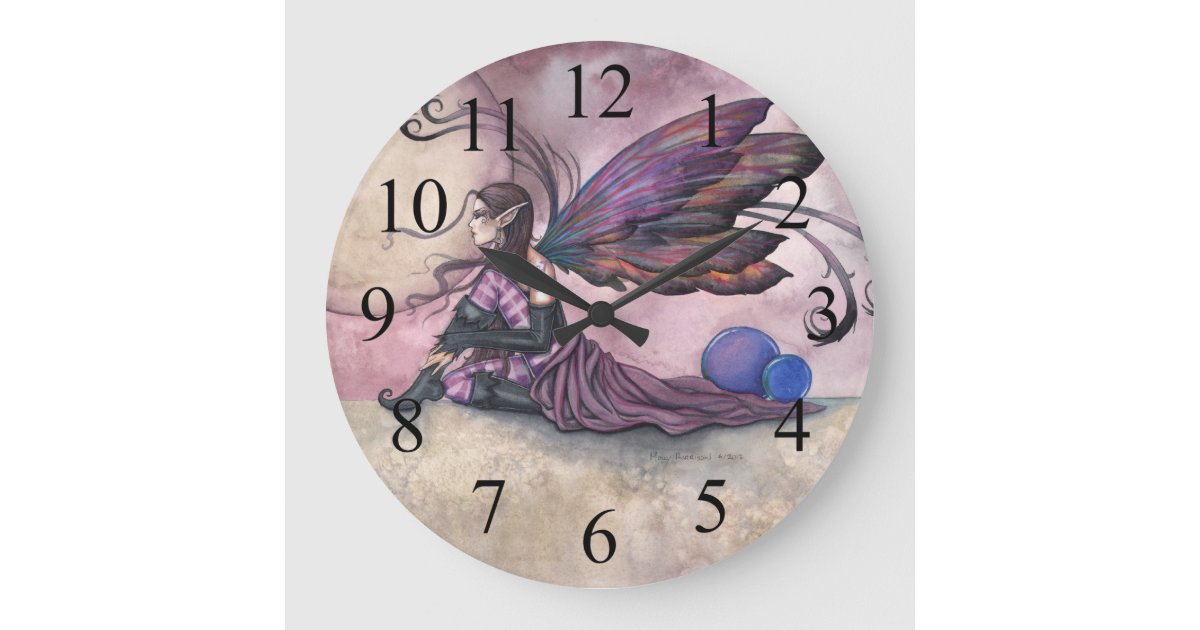 Summer Moon Fairy Fantasy Art Wall Clock | Zazzle