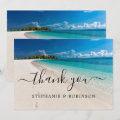Summer Ocean Beach Wedding Thank You Card | Zazzle