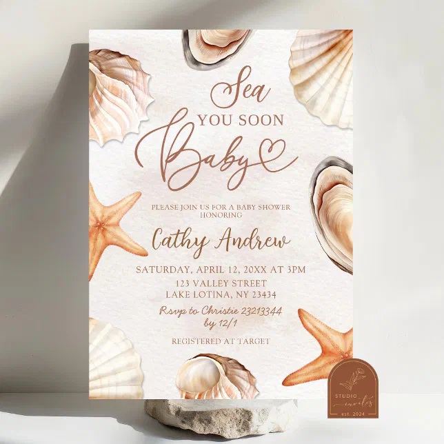 Summer Ocean Sea you Soon Baby Shower Invitation | Zazzle