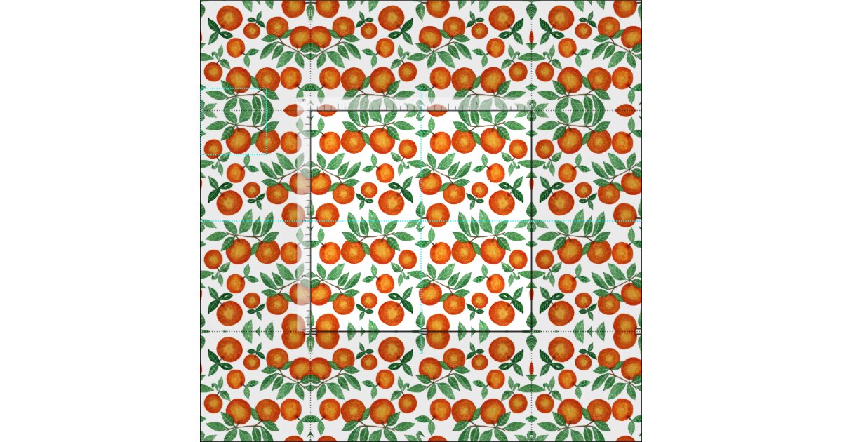 Summer Oranges Citrus Watercolor Fruit Pattern Fabric | Zazzle