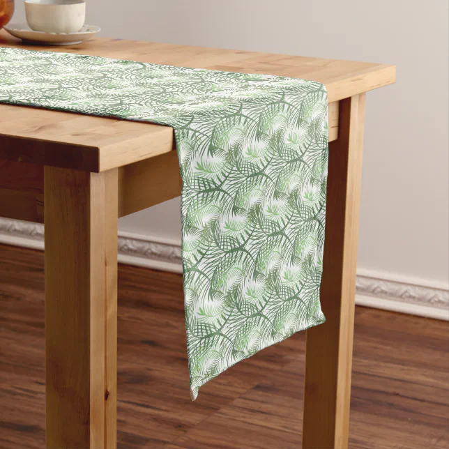 Summer Palm Leaves Palm Tree Tropical Long Table Runner | Zazzle