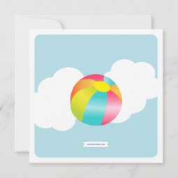 Summer Party Fun Time Beach Ball Invitation | Zazzle