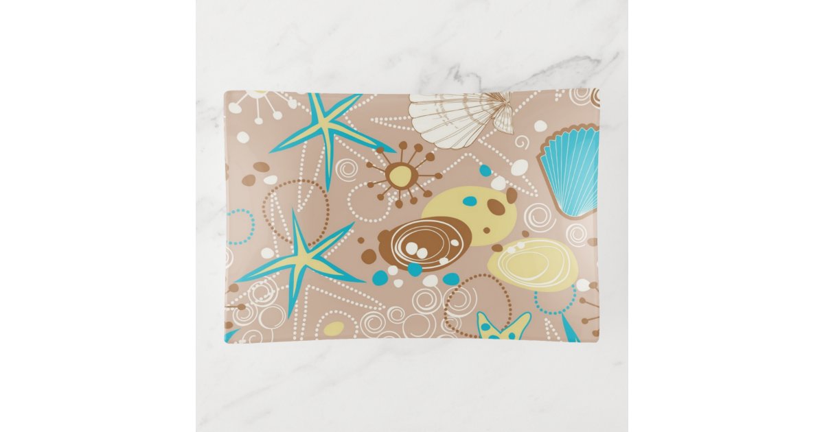 Summer pattern trinket tray | Zazzle