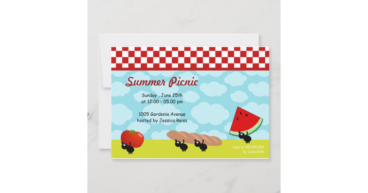 Summer Picnic Invitation | Zazzle