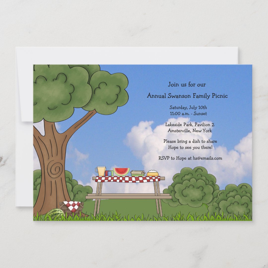 Summer Picnic Invitation | Zazzle