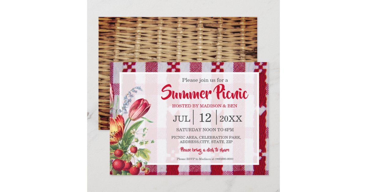 Summer Picnic Party Invitation | Zazzle