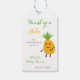 Summer Pineapple Tropical Aloha Birthday Thank You Gift Tags | Zazzle