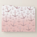 Summer pink navy blue and rose gold glitter anchor file folder | Zazzle