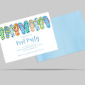 Summer Pool Party Cust Flip Flops Invitation | Zazzle