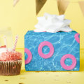 Summer Pool Party Pink Swimming Pool Floats Wrapping Paper | Zazzle
