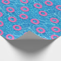 Summer Pool Party Pink Swimming Pool Floats Wrapping Paper | Zazzle
