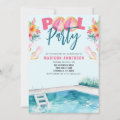 Summer Pool Party Sweet 16 Birthday Invitation | Zazzle