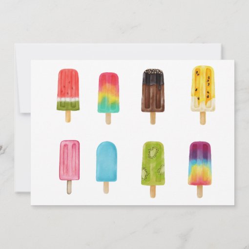 Summer pop ice cream birthday party pool invitation | Zazzle