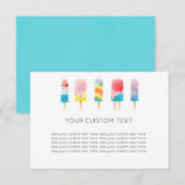Summer popsicle ice cream birthday party enclosure card | Zazzle