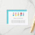 Summer popsicle ice cream birthday party enclosure card | Zazzle