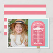 Summer Popsicle Kids Birthday Photo Thank You Card | Zazzle
