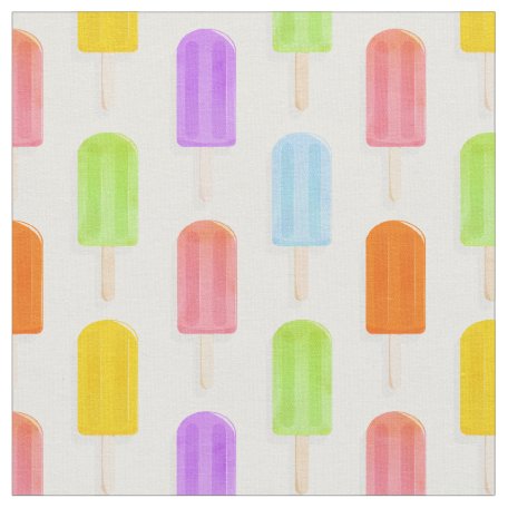 Summer Ice Cream Pattern Fabric | Zazzle