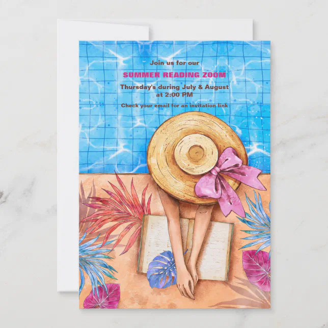 Summer Reading Invitation | Zazzle
