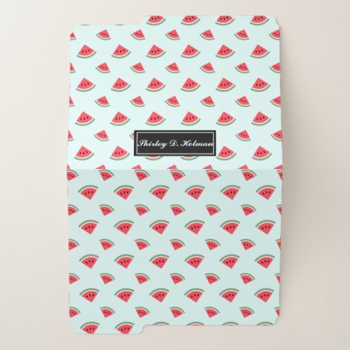 Summer red Watermelon slices pattern File Folder | Zazzle