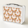 Summer Retro Butterfly | Monogram Lunch Box | Zazzle