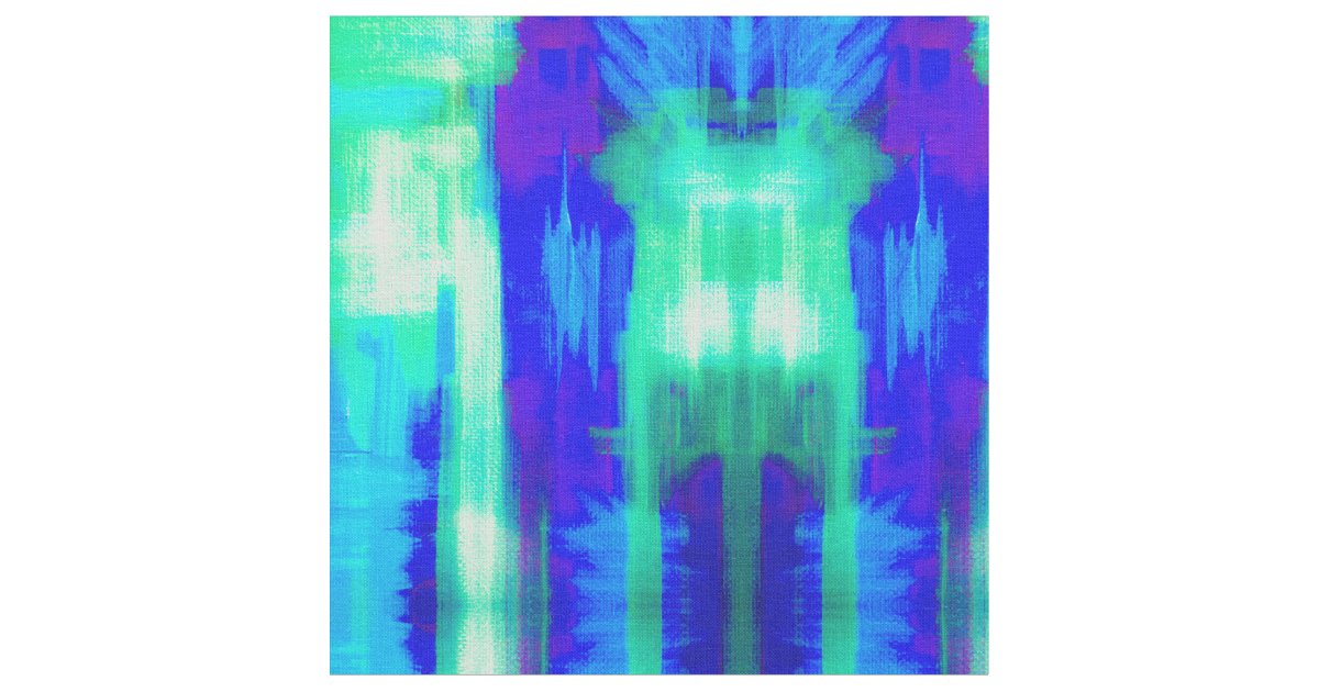 Summer River Abstract Fabric | Zazzle.com