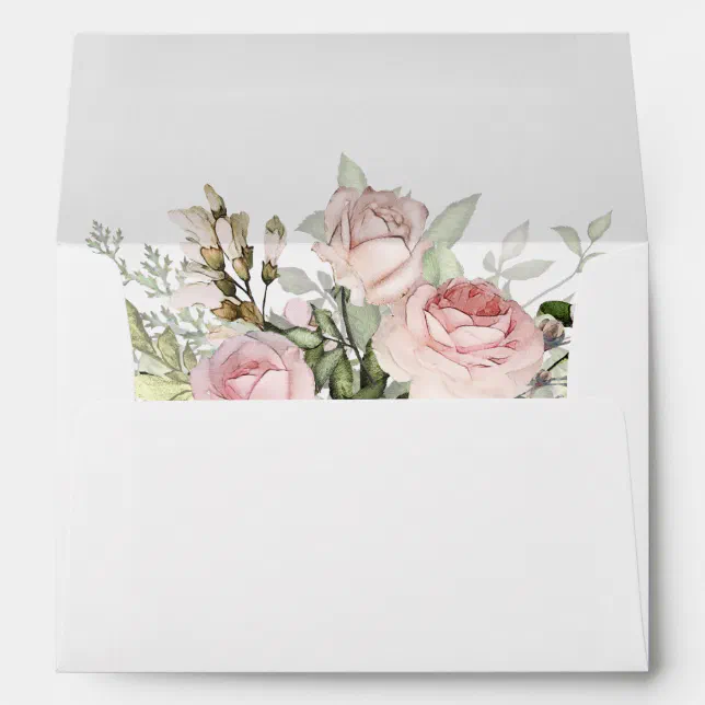 Summer Rose Garden Floral Envelope | Zazzle
