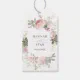 Summer Rose Garden Pink Floral Wedding Gift Tags | Zazzle