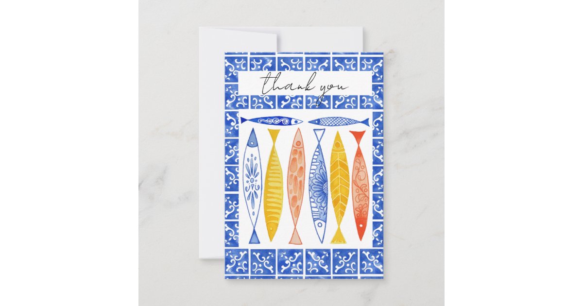 Summer School of Fish Thank You Card | Zazzle