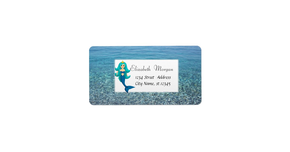 Summer, Sea, Ocean, Mermaid Label | Zazzle