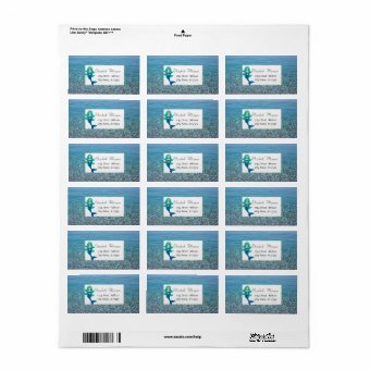 Summer, Sea, Ocean, Mermaid Label | Zazzle