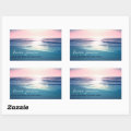 Summer Sea Sunset Tropical Beach Photo Rectangular Sticker | Zazzle