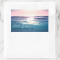 Summer Sea Sunset Tropical Beach Photo Rectangular Sticker | Zazzle
