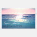Summer Sea Sunset Tropical Beach Photo Rectangular Sticker | Zazzle