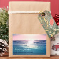 Summer Sea Sunset Tropical Beach Photo Rectangular Sticker | Zazzle