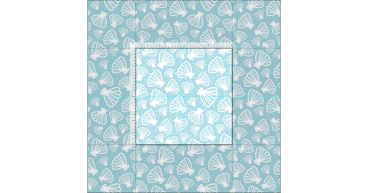Summer Shell Pattern Fabric | Zazzle