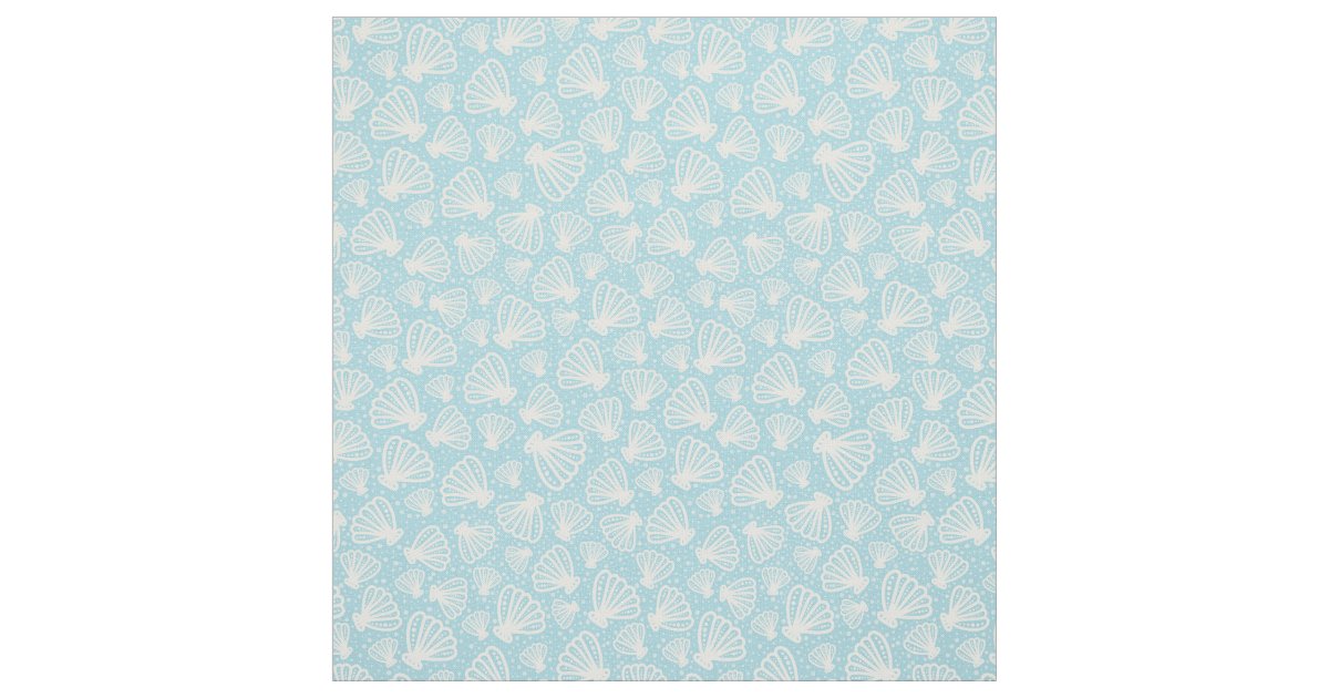 Summer Shell Pattern Fabric | Zazzle