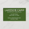 Summer Sleepaway Camp Camping Campground Business Card | Zazzle