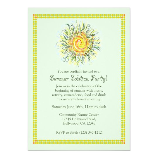 Summer Solstice Party Invitation | Zazzle.com
