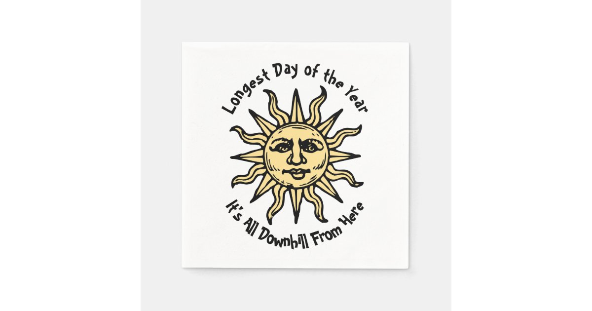 Summer Solstice Poem Napkins | Zazzle