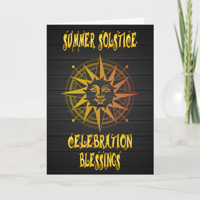 Summer Solstice Sun Celebration Blessing Card | Zazzle