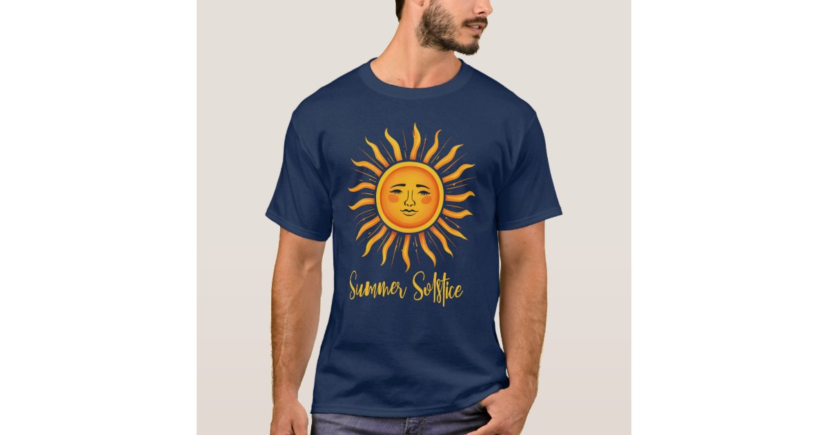 Summer Solstice Sun Typography T-Shirt | Zazzle