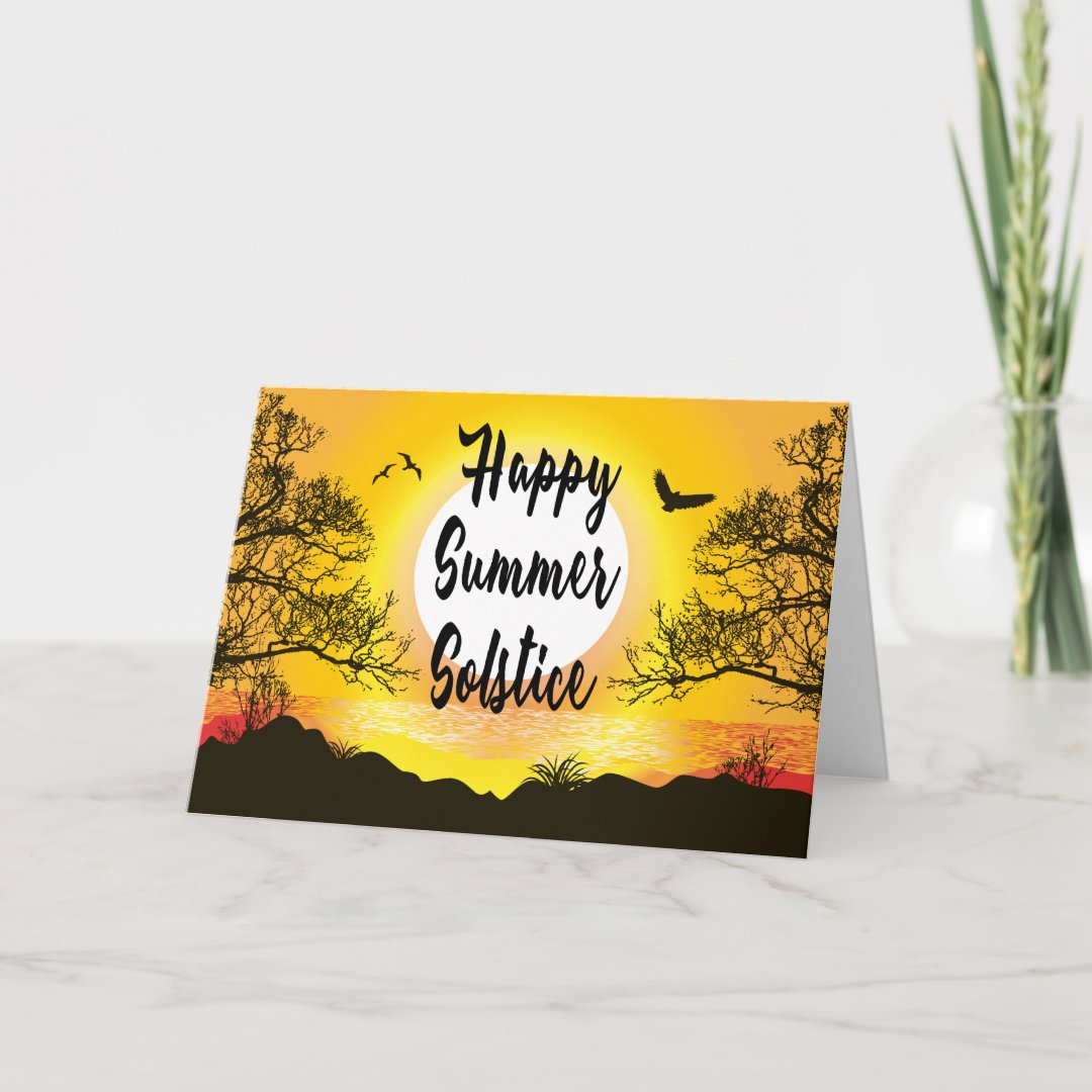 Summer Solstice Sunset Blessing Card | Zazzle
