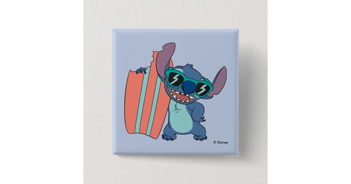 Summer Stitch with Surfboard Button | Zazzle