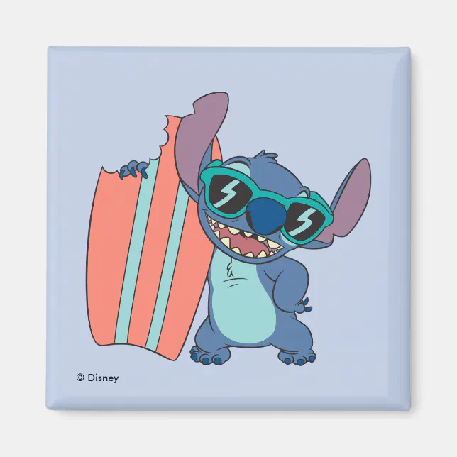 Summer Stitch with Surfboard Magnet | Zazzle