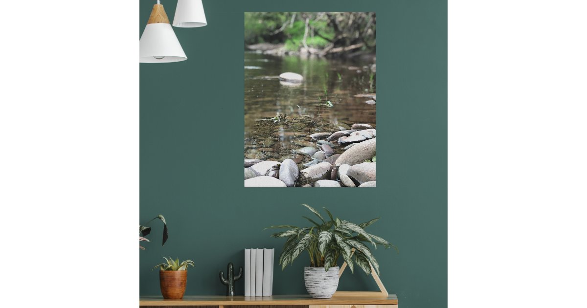 Summer Stream Photo Calm Peaceful Scene Poster | Zazzle