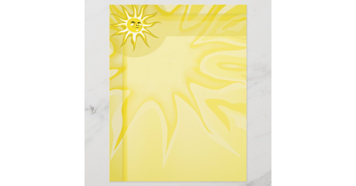 Summer Sun, Sunny Sunshine Letterhead | Zazzle