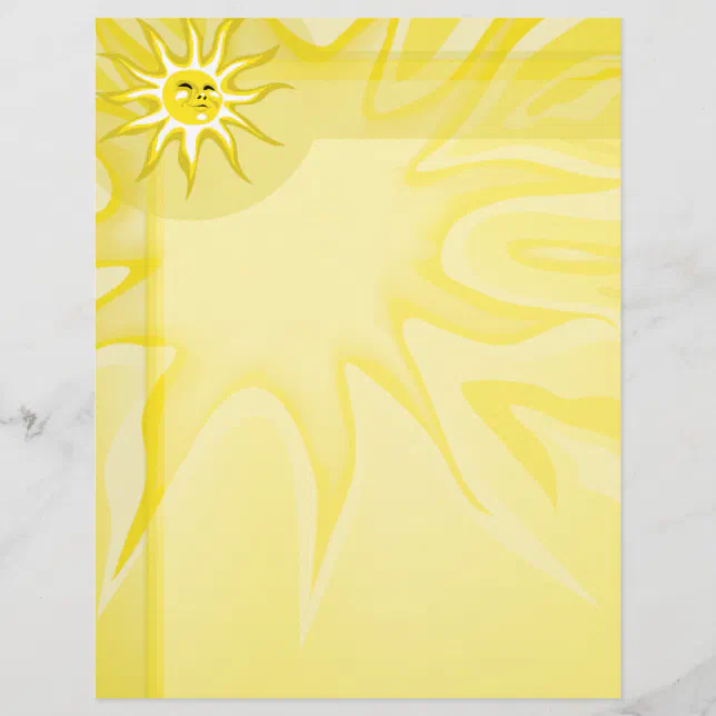 Summer Sun, Sunny Sunshine Letterhead | Zazzle