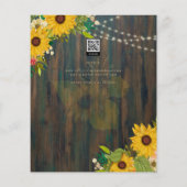 Summer Sunflowers Rustic Wood Wedding Invite Flyer | Zazzle